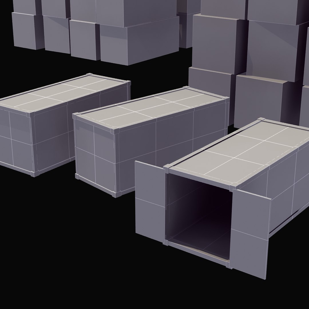 Stack Iso Shipping Containers 3d Max