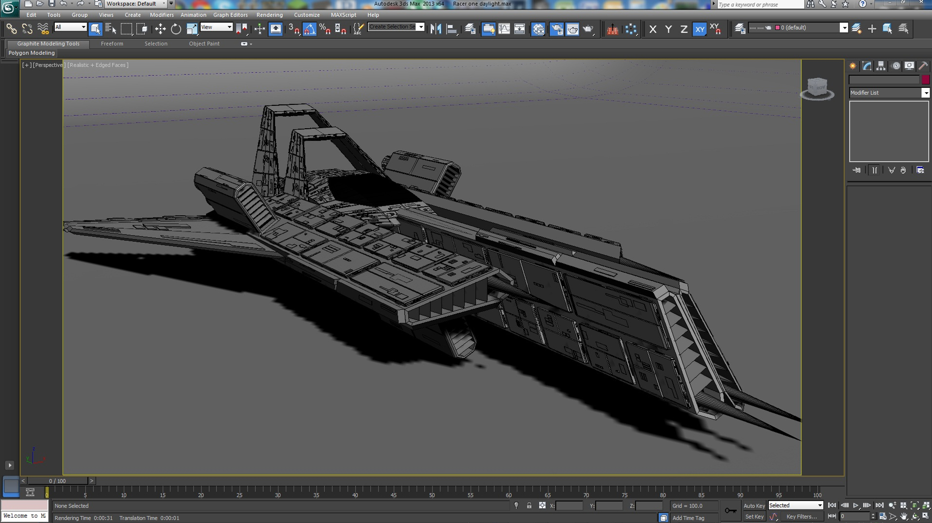 free sci fi race jet 3d model