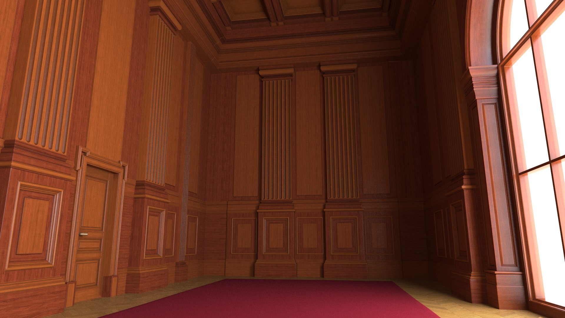 Classic Corridor Interior Model - TurboSquid 1522164