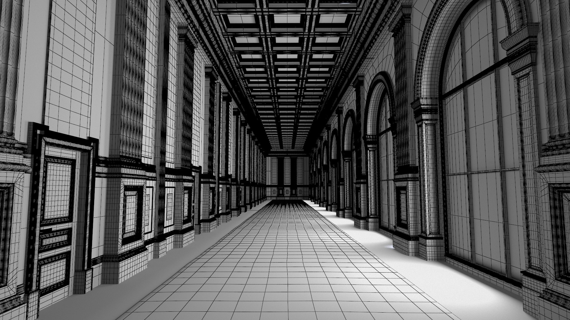 Classic Corridor Interior Model - TurboSquid 1522164