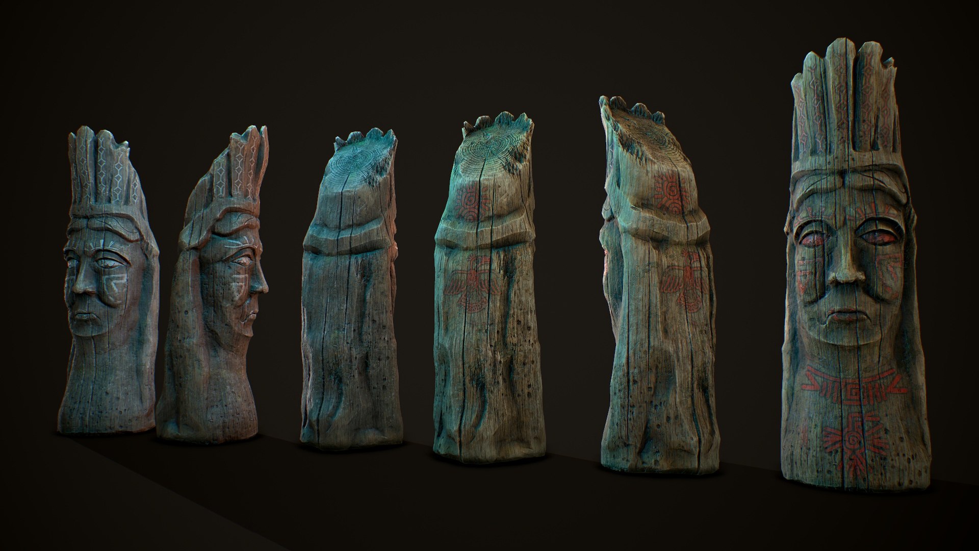 3D Totem Wood 8 - TurboSquid 2135473