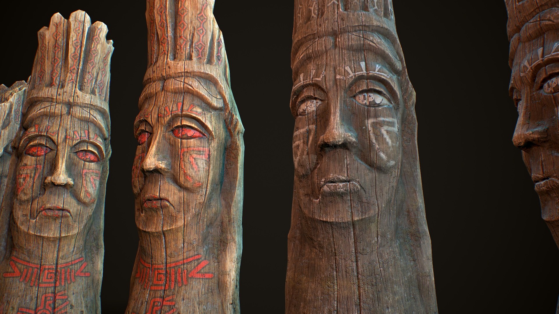 3D Totem Wood 8 - TurboSquid 2135473