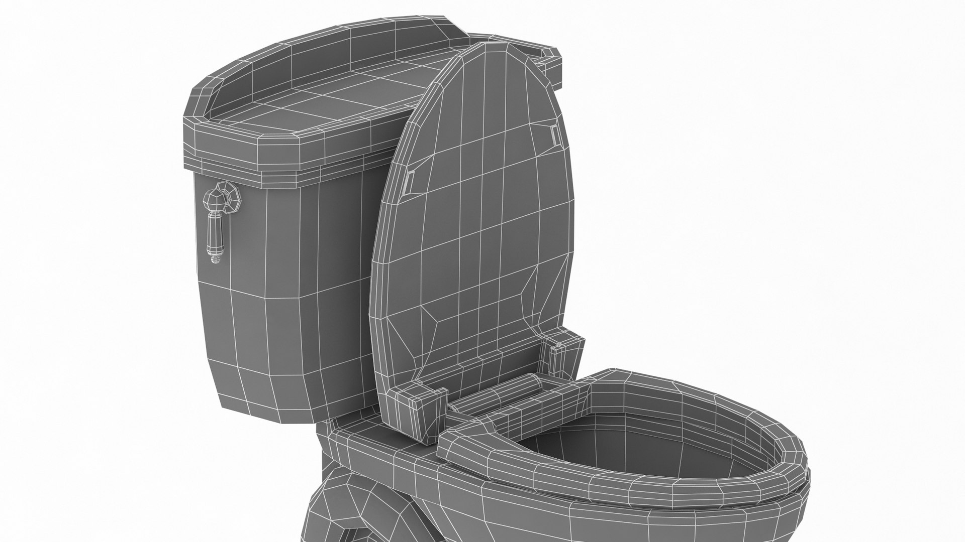 Toilet piece two-piece 3D model - TurboSquid 1565337