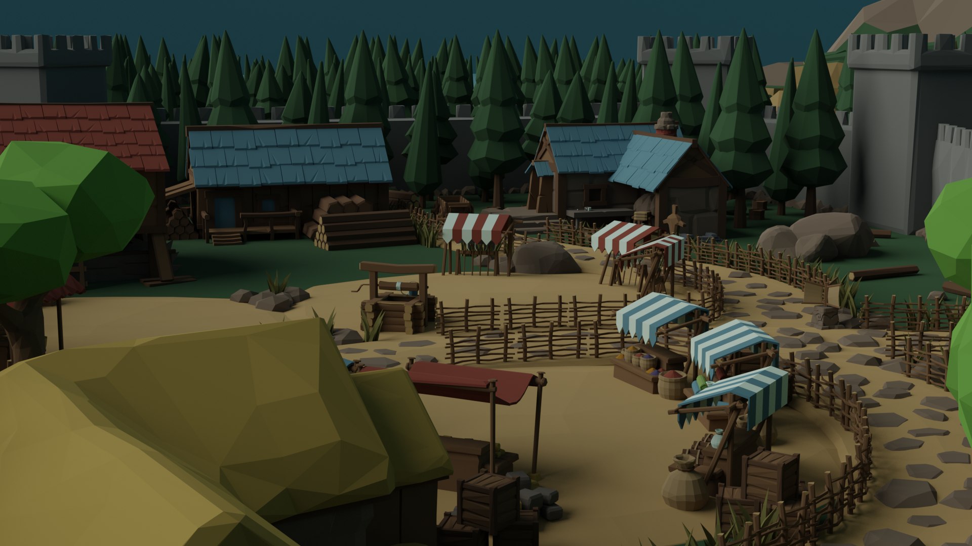 Cartoon Polygonal Fantasy Castle 3D Model - TurboSquid 2126687