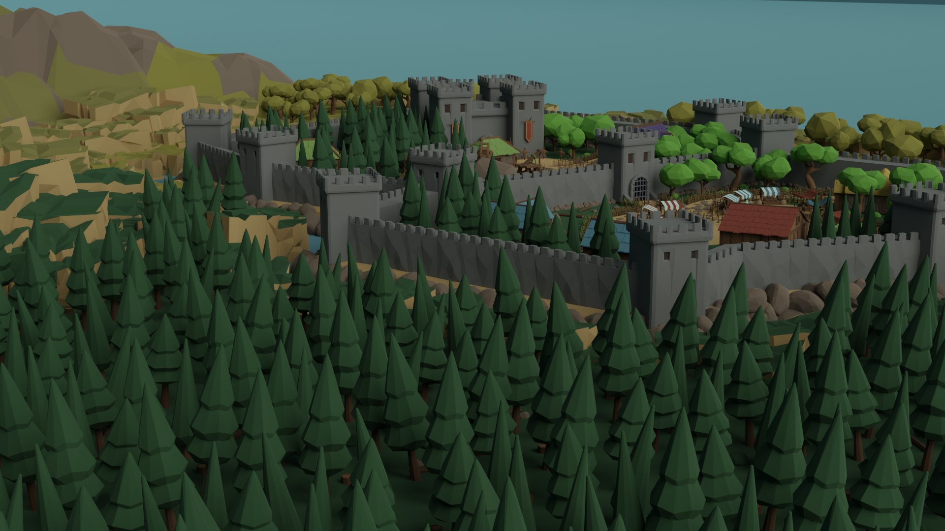 Cartoon Polygonal Fantasy Castle 3D Model - TurboSquid 2126687