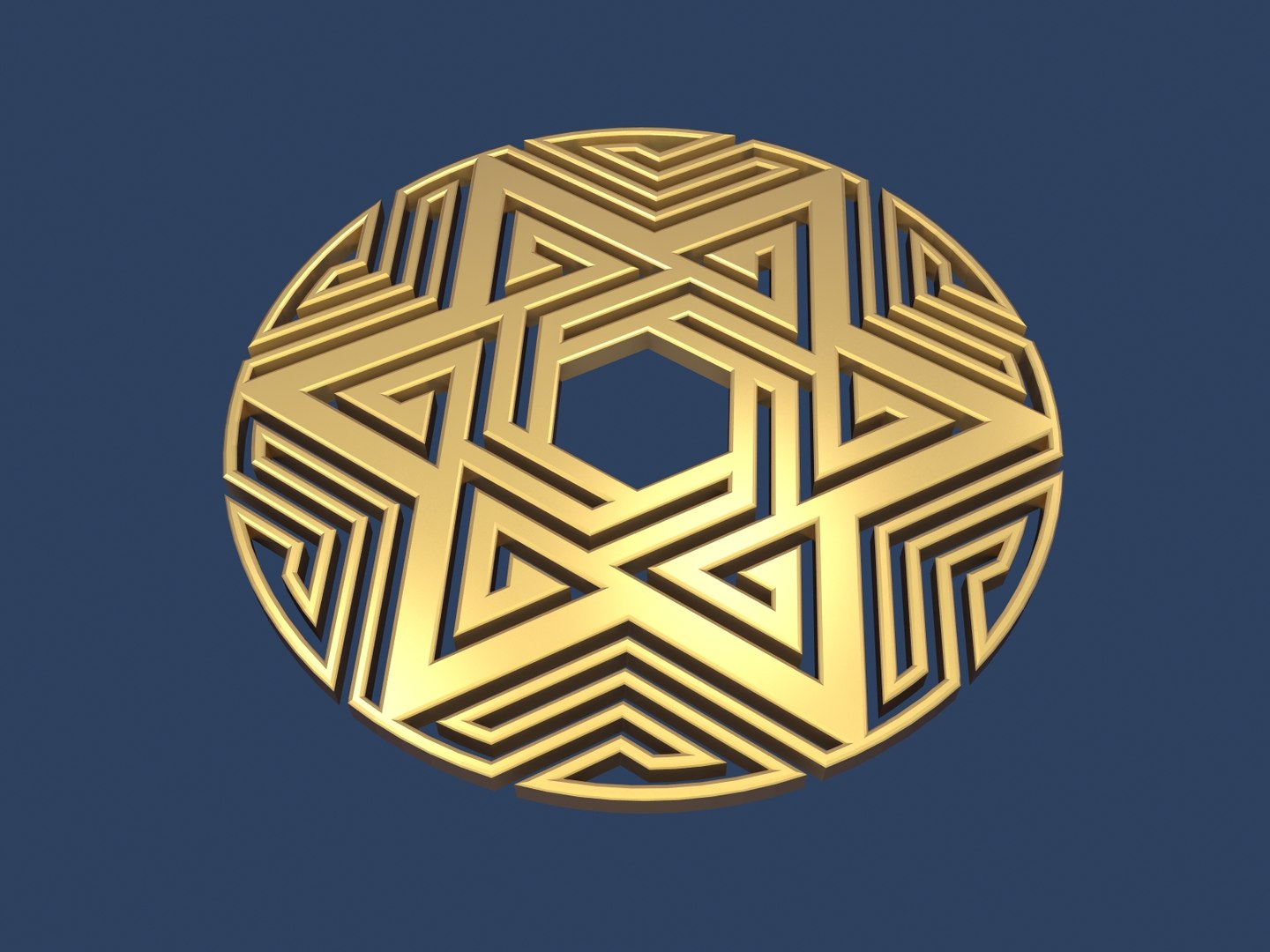 Star David Medallion Model - TurboSquid 1417388