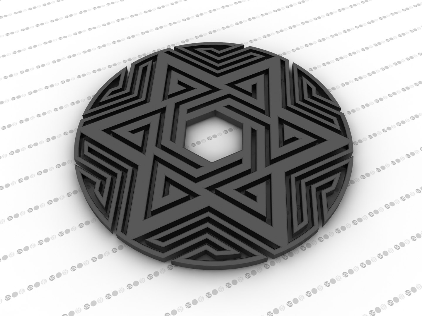 Star David Medallion Model - TurboSquid 1417388