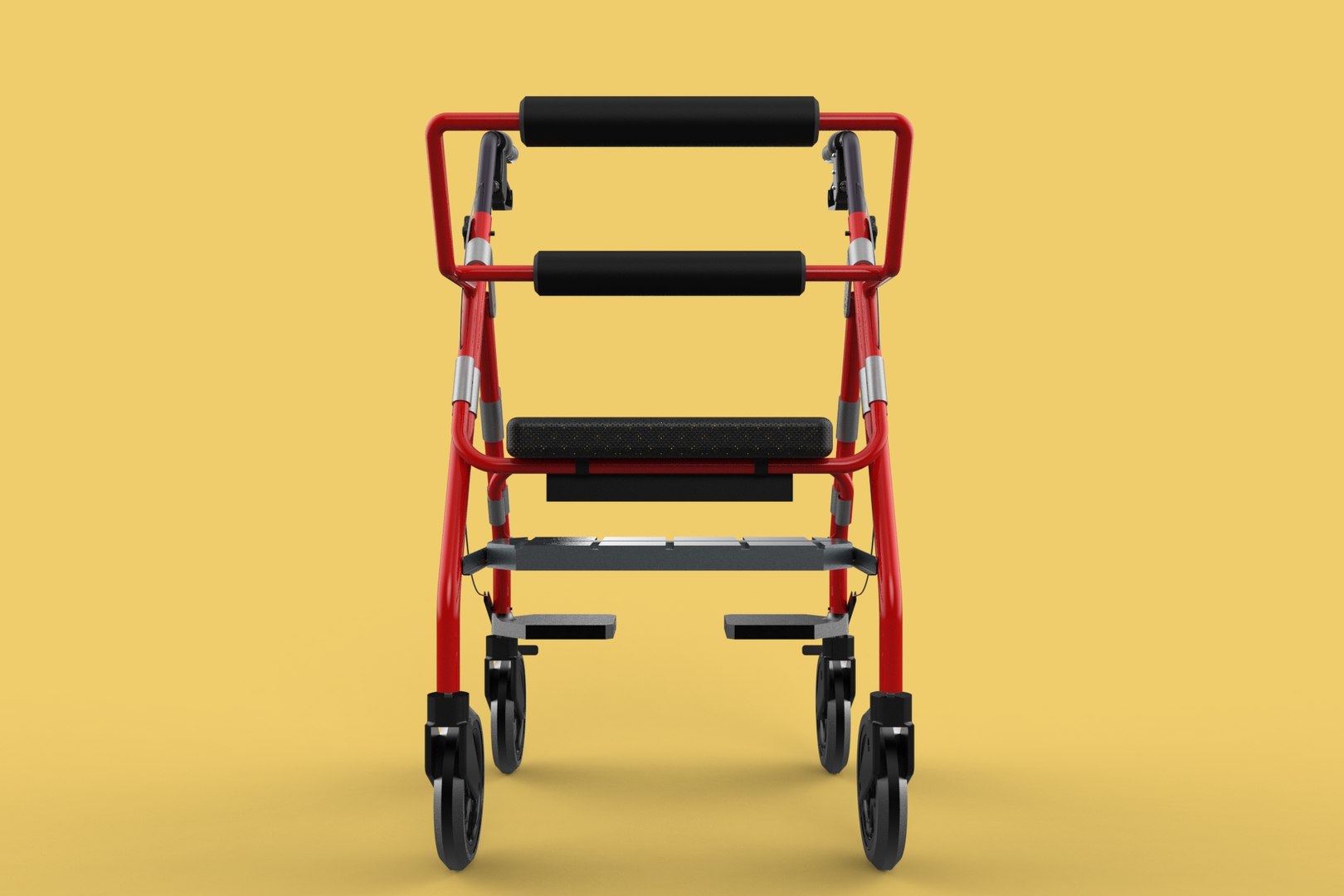 ROLLATOR ROLLING WHEELED WALKER FOLDABLE WALKING FRAME SEAT AID Model ...