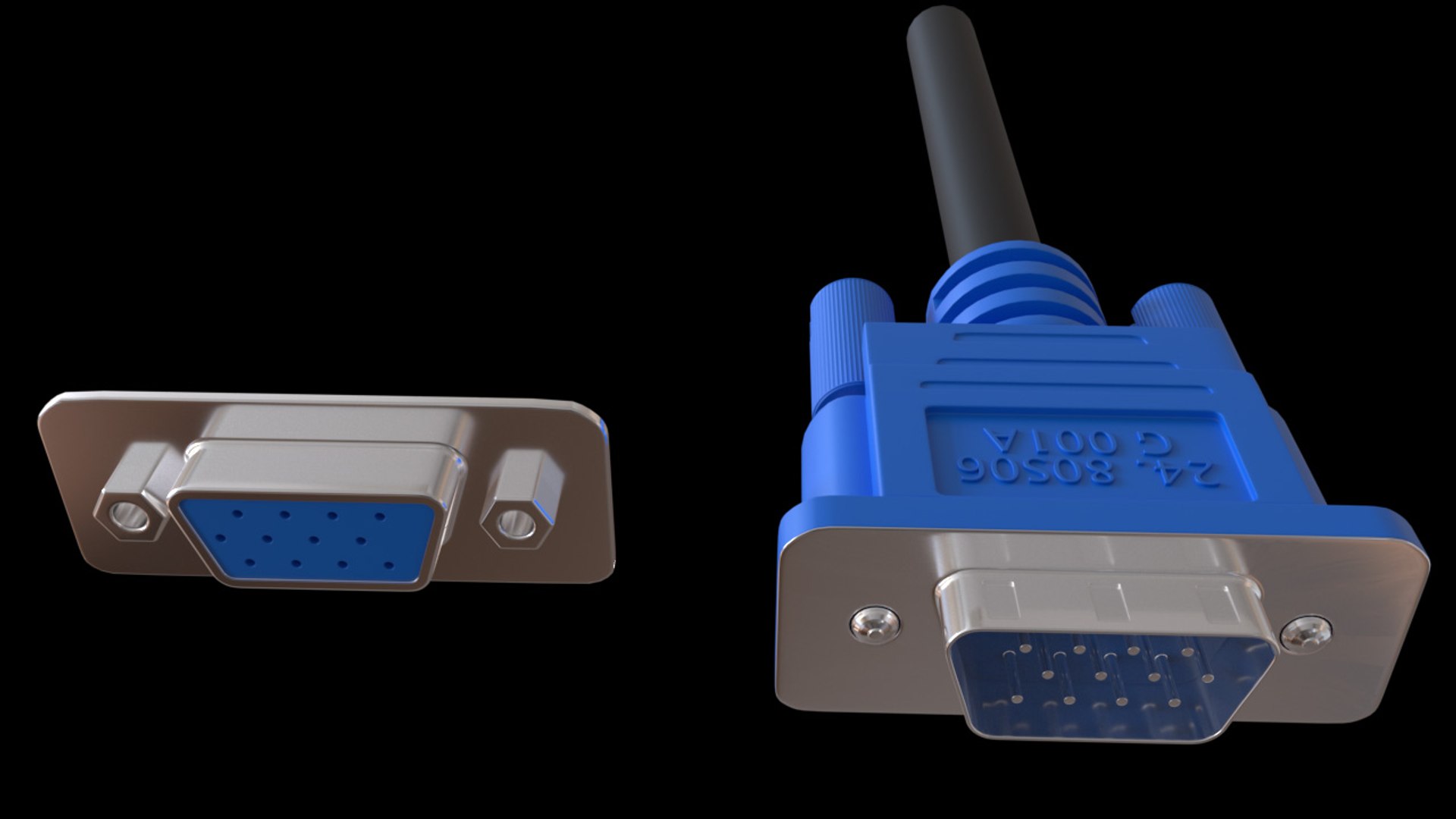 Vga Connector 3D Model - TurboSquid 1487202
