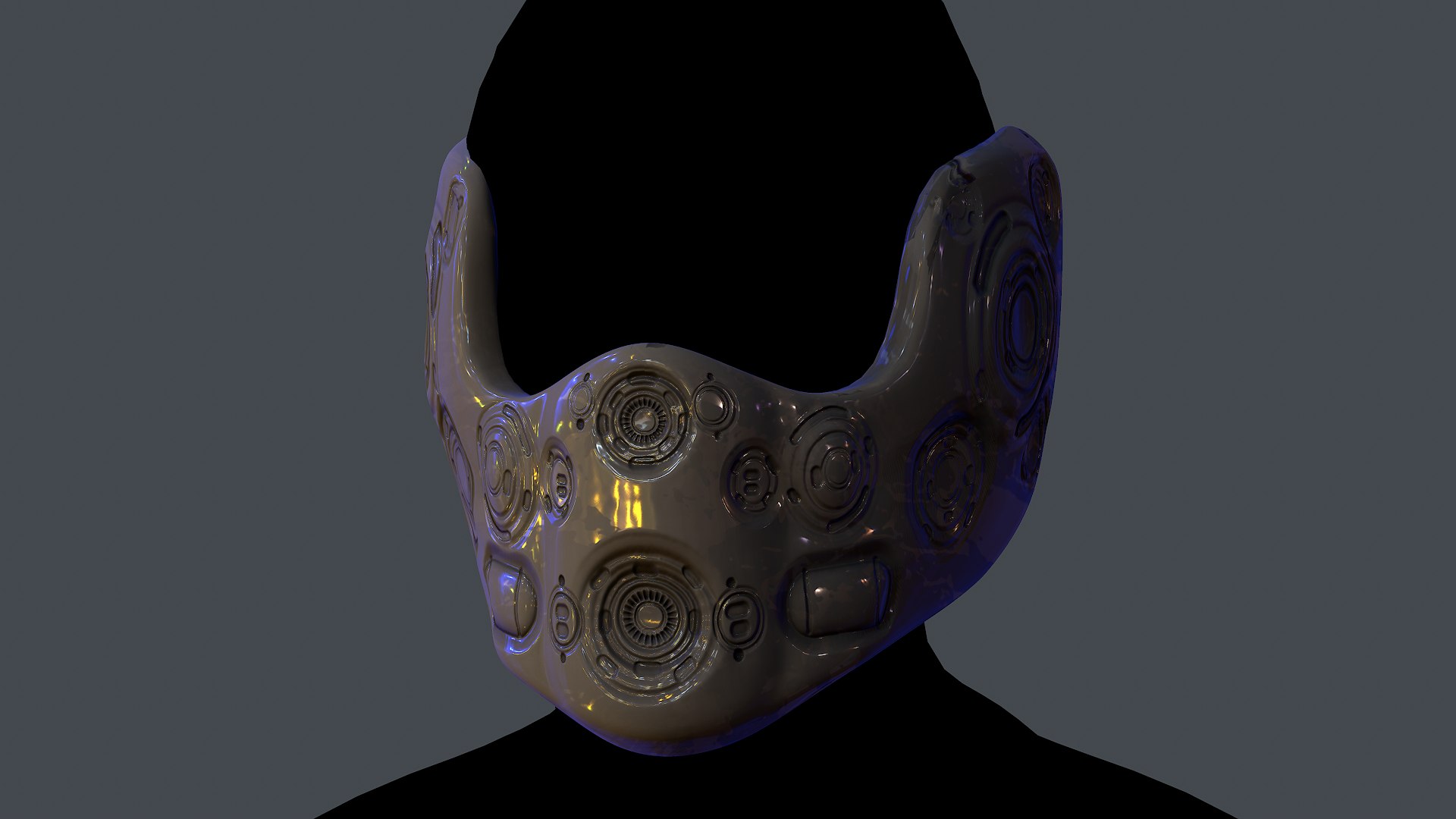 3D Gas mask respirator scifi futuristic model 3D model model ...