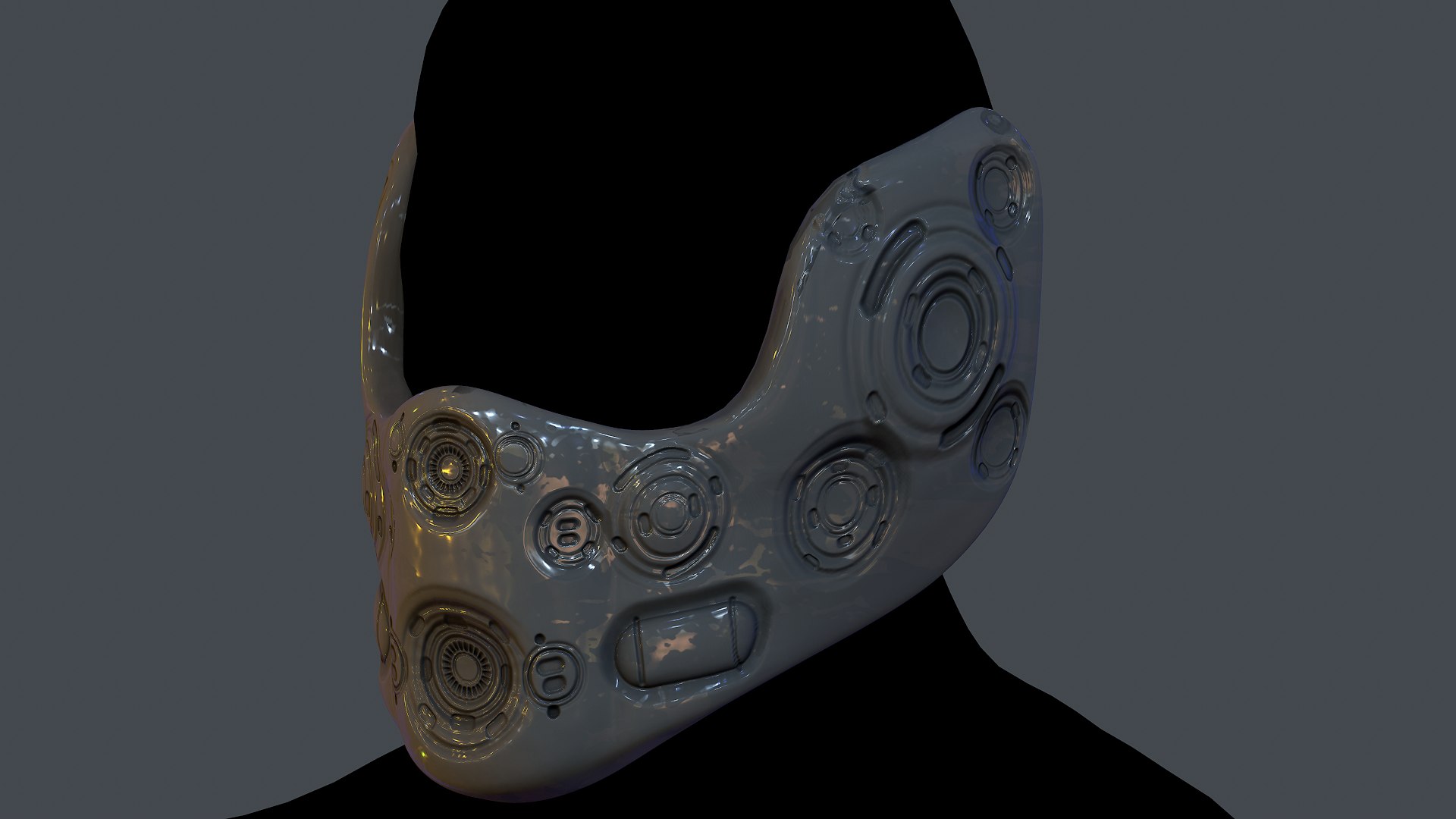 3D Gas mask respirator scifi futuristic model 3D model model ...