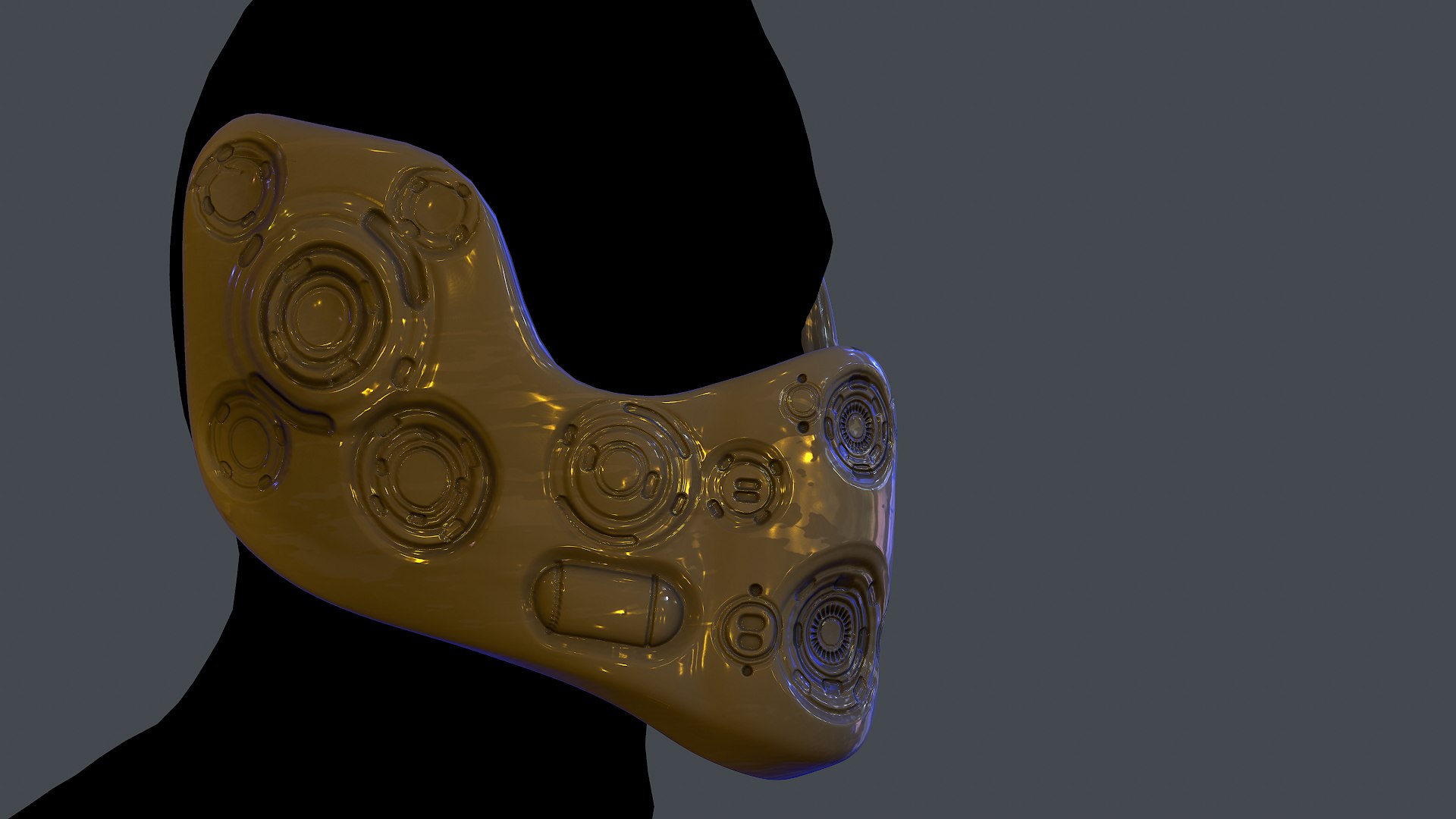 3D Gas mask respirator scifi futuristic model 3D model model ...