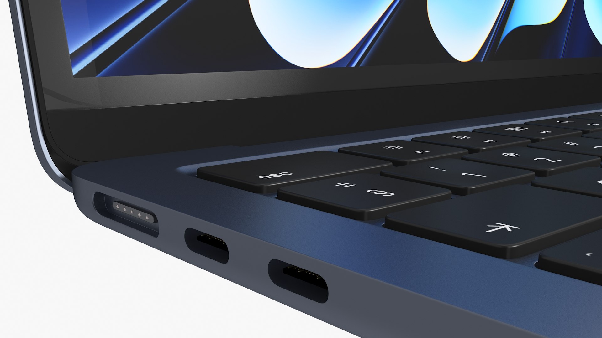 3D Apple MacBook Air 13 M3 2024 Midnight Rigged - TurboSquid 2216342