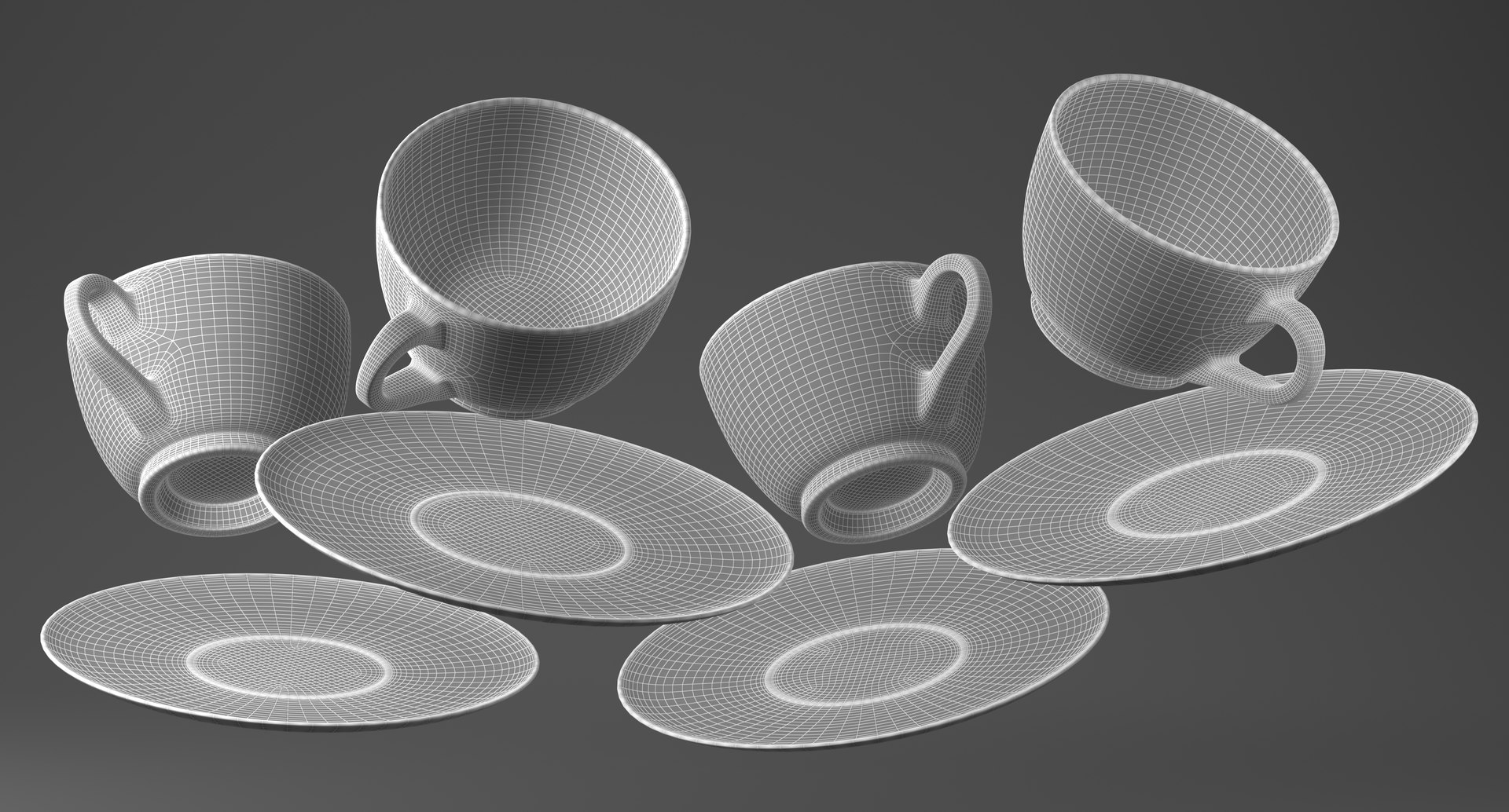 3D Set Of Cups Model - TurboSquid 2147366