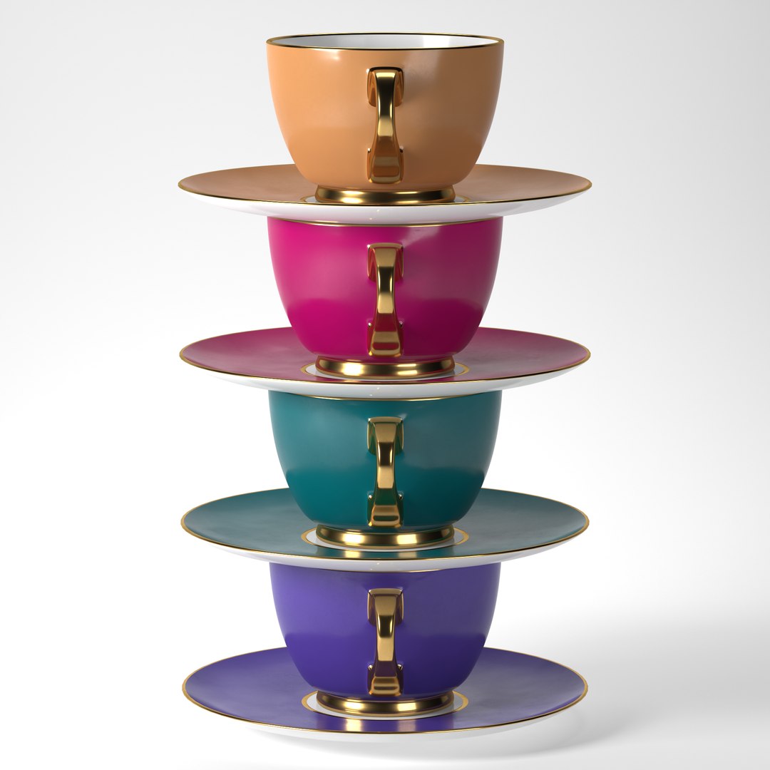 3D Set Of Cups Model - TurboSquid 2147366