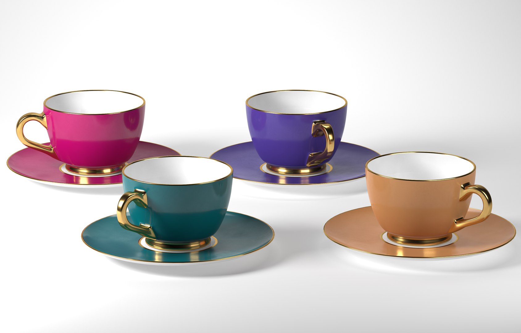 3D Set Of Cups Model - TurboSquid 2147366