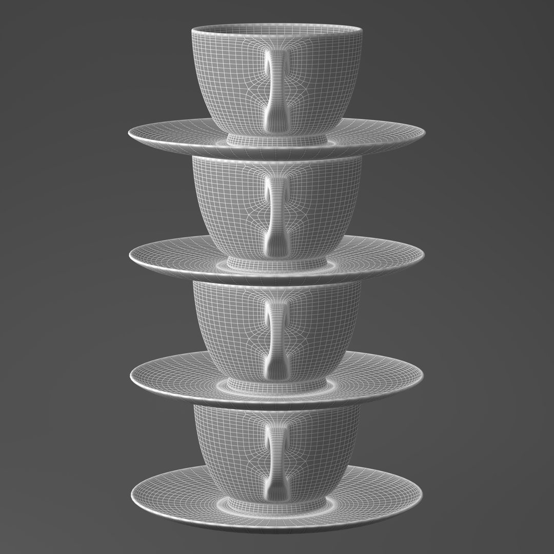 3D Set Of Cups Model - TurboSquid 2147366