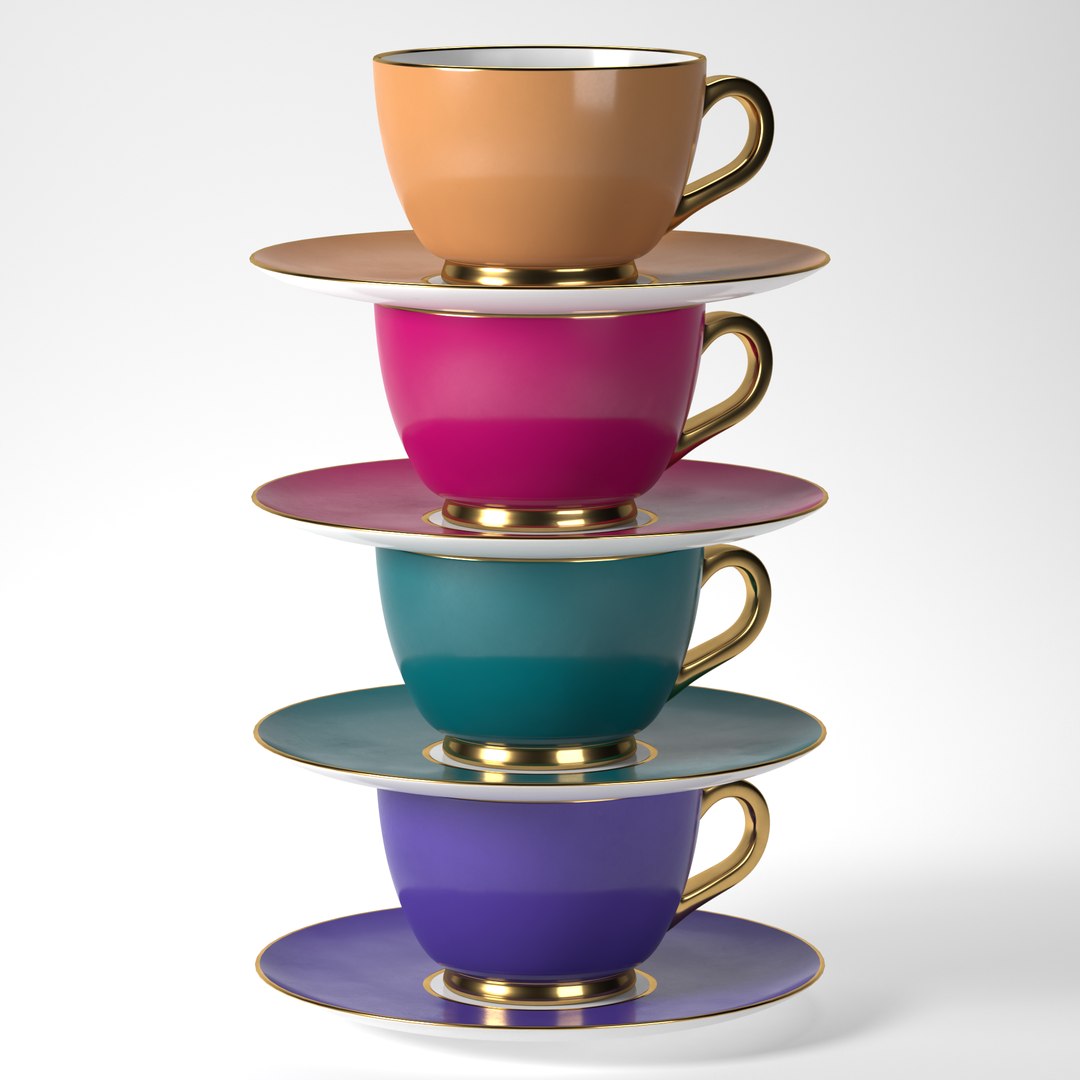 3D Set Of Cups Model - TurboSquid 2147366