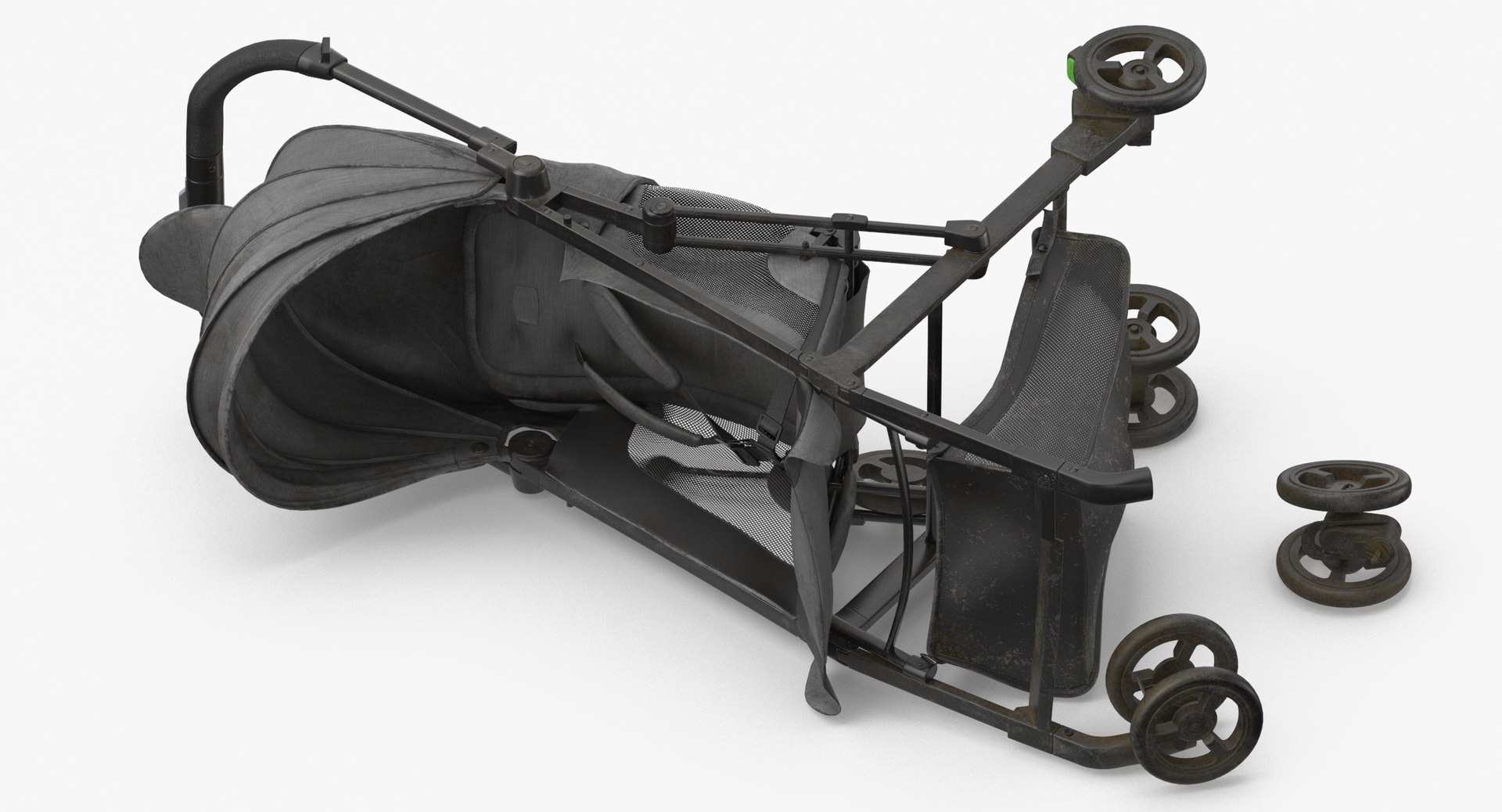 3D Model Stroller Damaged - TurboSquid 1872342