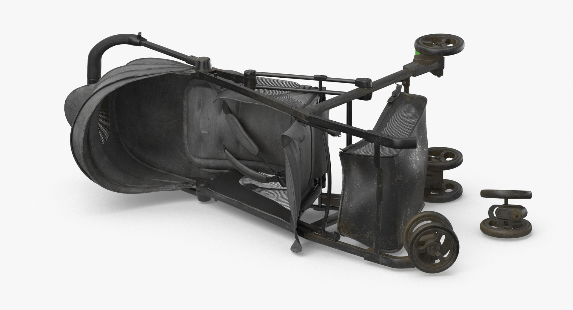 3D Model Stroller Damaged - TurboSquid 1872342