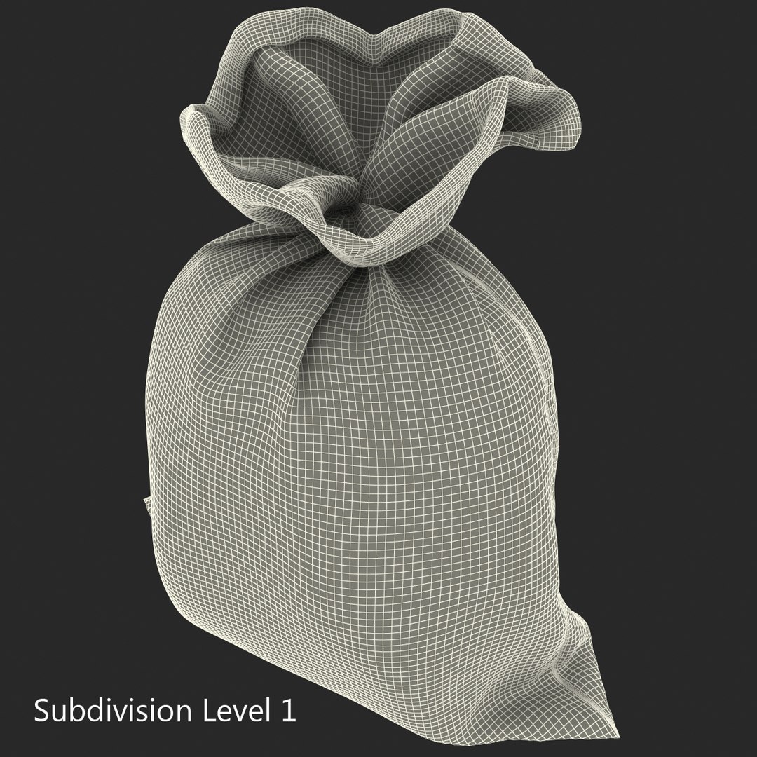 sack realistic 3d obj