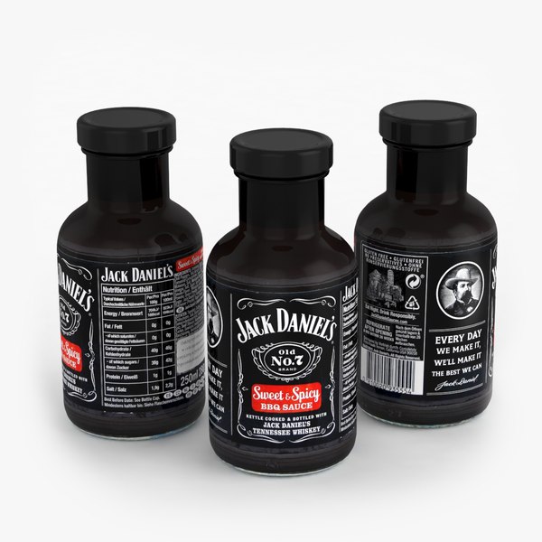 modelo 3d Salsa barbacoa picante y dulce Jack Daniels 250 ml 2025 ...