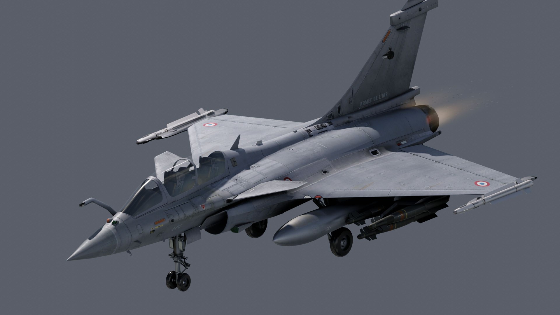 Dassault Rafale B - Fully Rigged - Textured 3D Model - TurboSquid 1848911