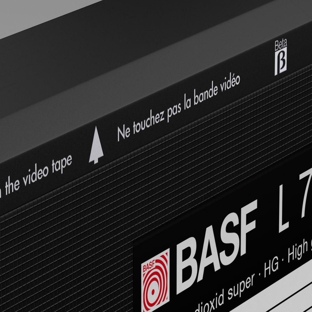 Betamax Cassette Tape 3D - TurboSquid 1261313