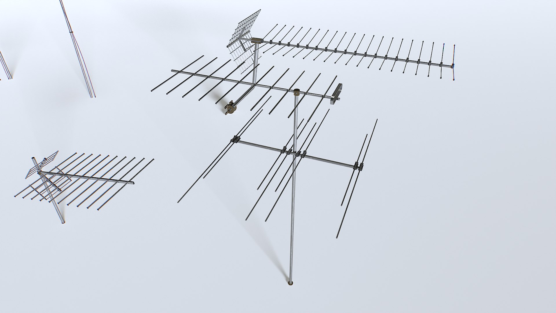3D Tv Antennas Pack 2 Model - TurboSquid 2316570
