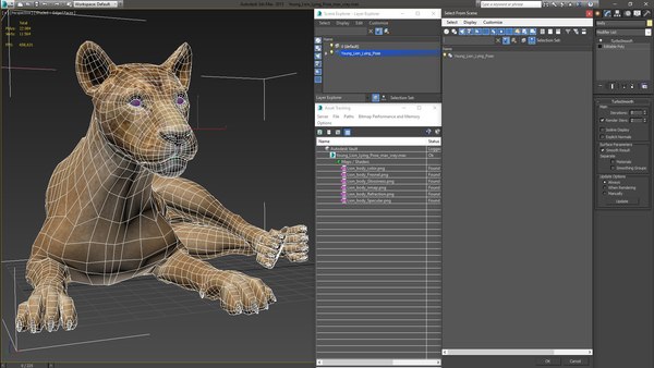 3D Young Lion Lying Pose model - TurboSquid 1756304