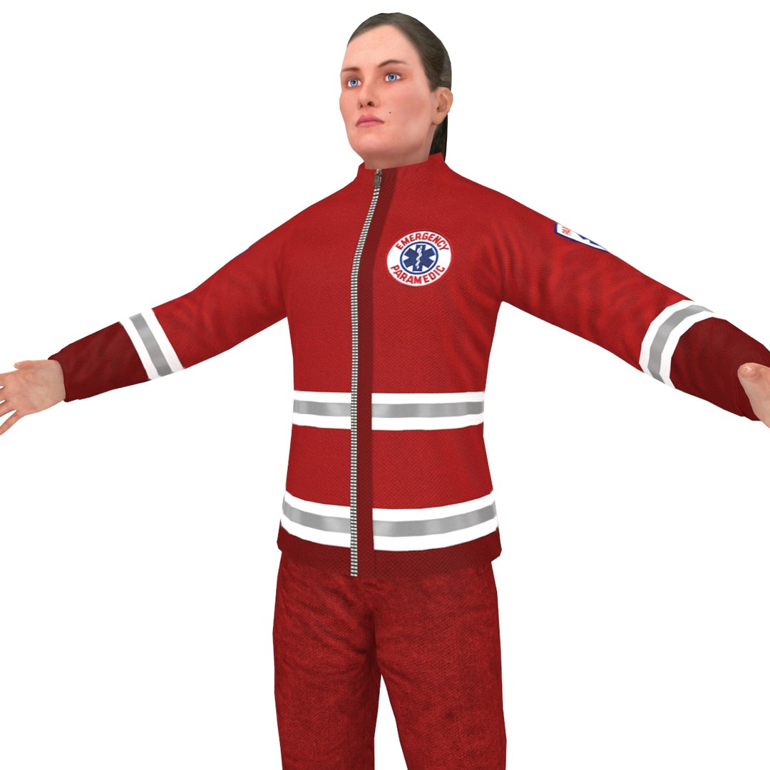 3D Female Paramedic - TurboSquid 1319998
