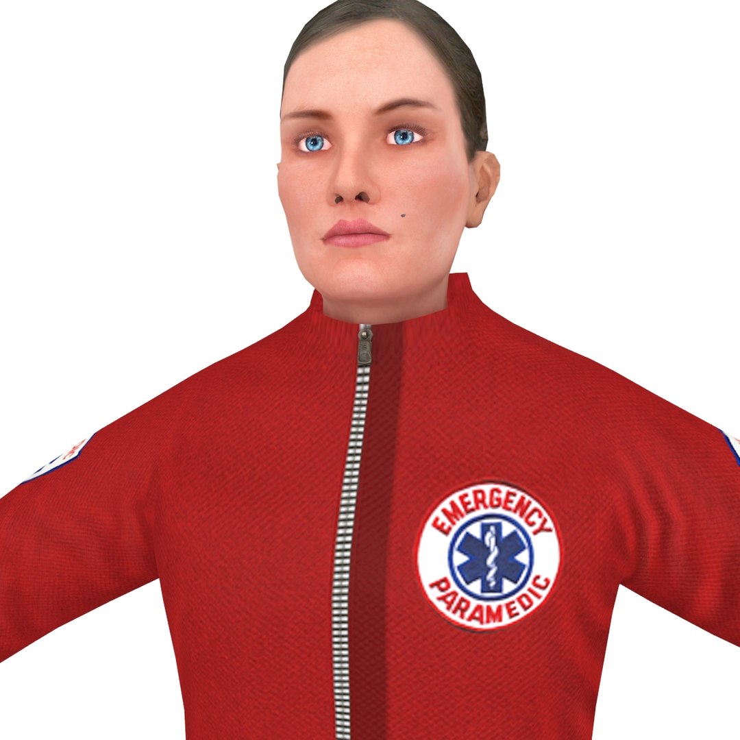 3D Female Paramedic - TurboSquid 1319998