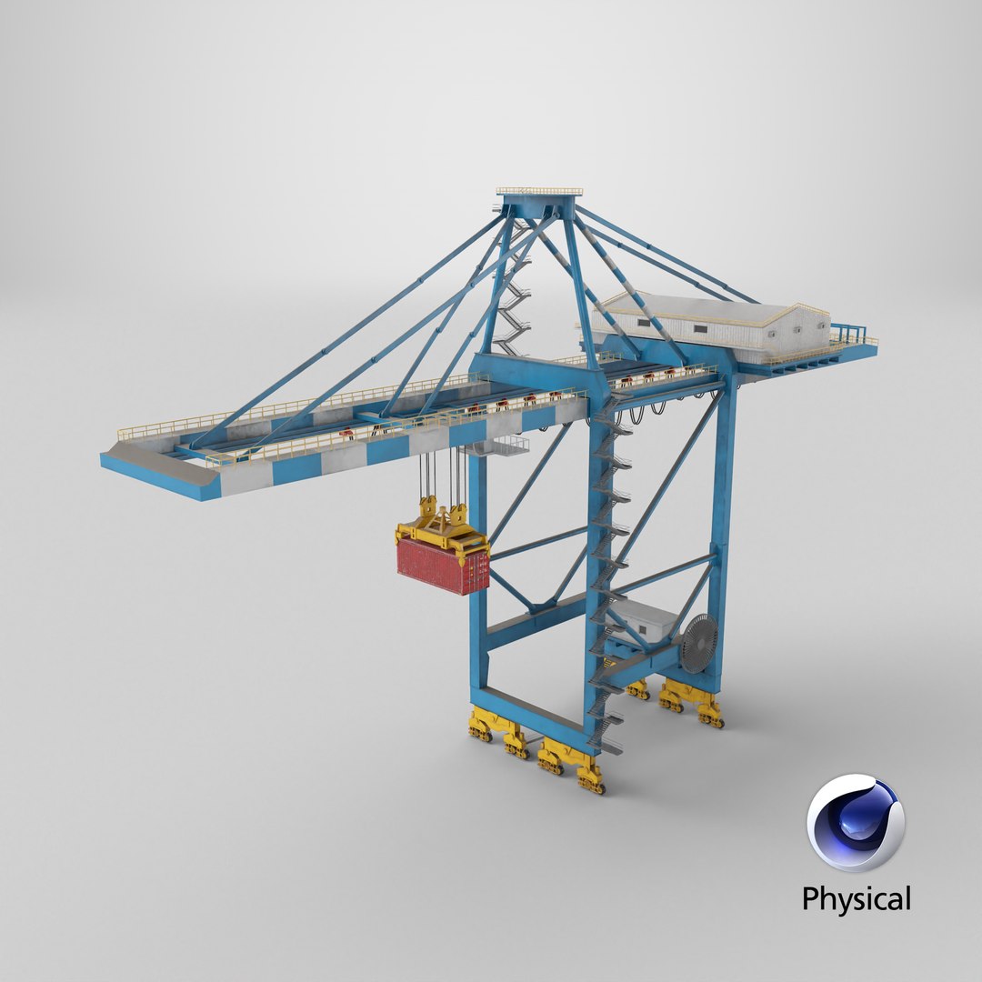 Detailed Gantry Crane Model - TurboSquid 2255219