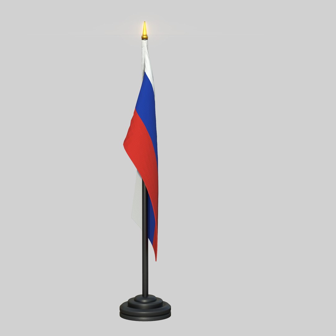 3D RUSSIA DESK FLAG - TurboSquid 1983319