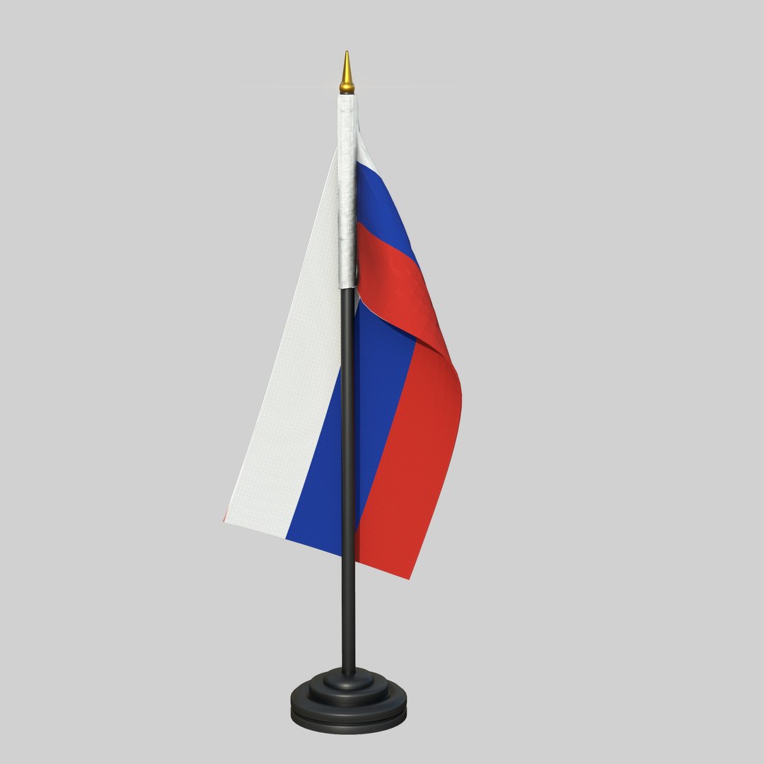 3D RUSSIA DESK FLAG - TurboSquid 1983319