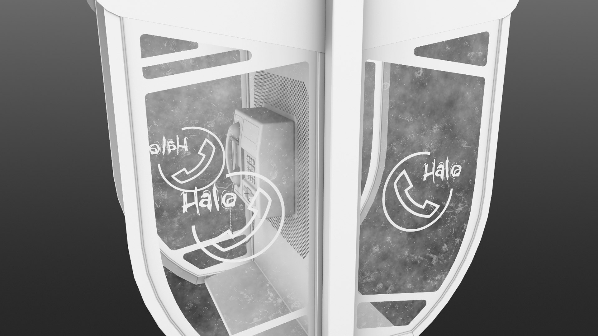 3D NoviSad PhoneBooth double VIOLET - TurboSquid 2058906