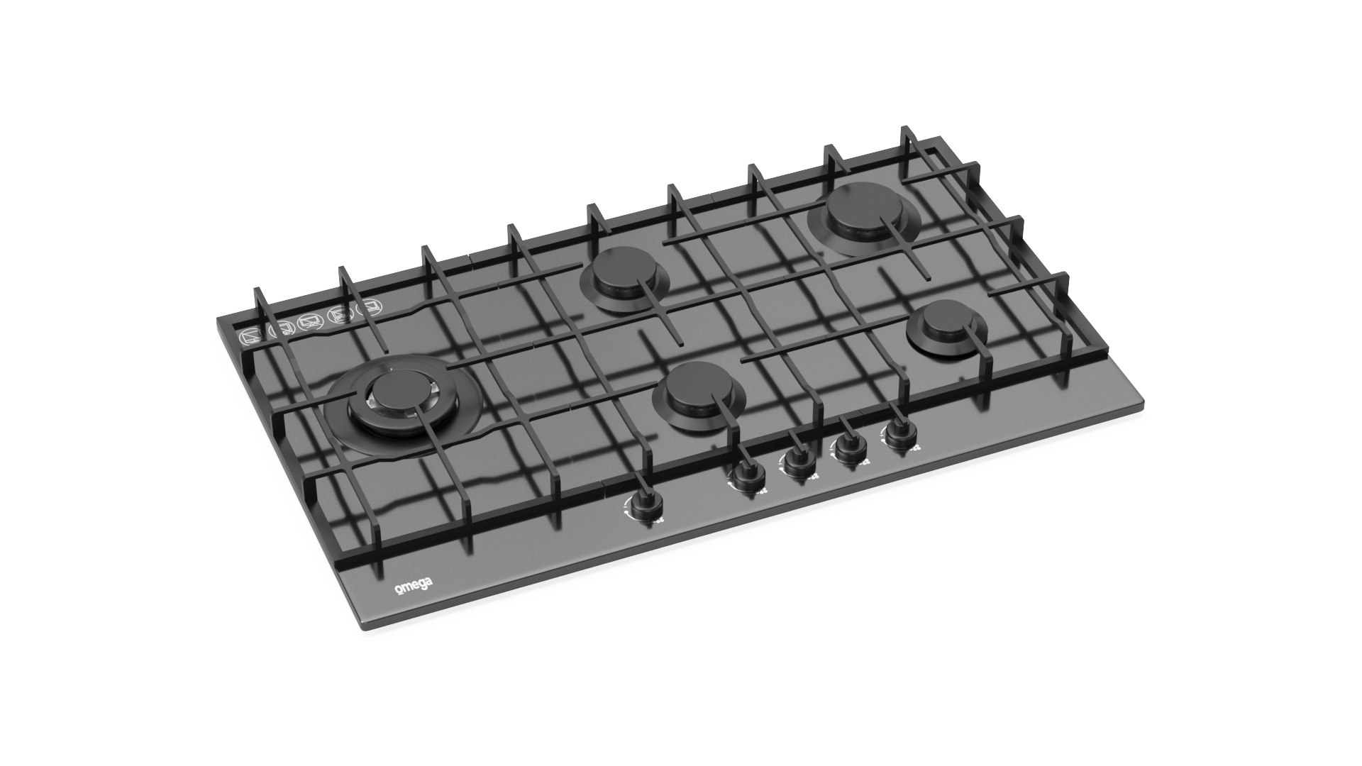 3D Omega 90cm 5 Burner Gas Cooktop OCGG905COM Model - TurboSquid 2309069