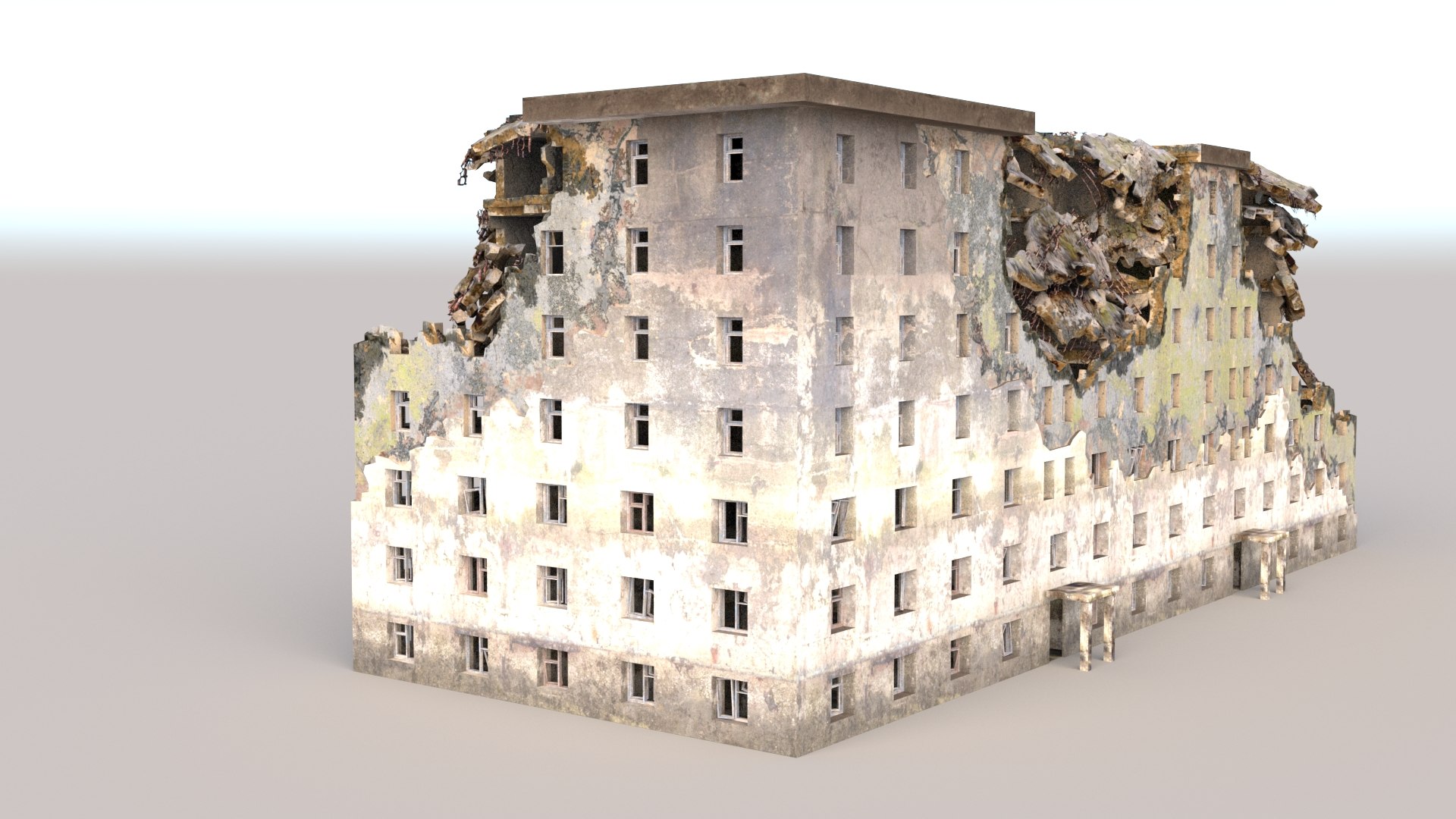 Ruined Building 3D Model - TurboSquid 1558814