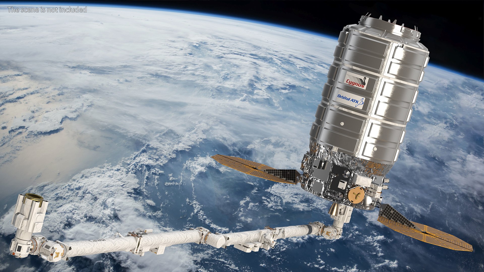 ISS Module Cygnus Spacecraft with Canadarm 3D model - TurboSquid 1853450