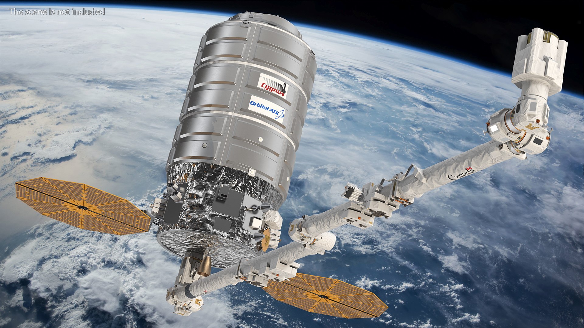 ISS Module Cygnus Spacecraft with Canadarm 3D model - TurboSquid 1853450