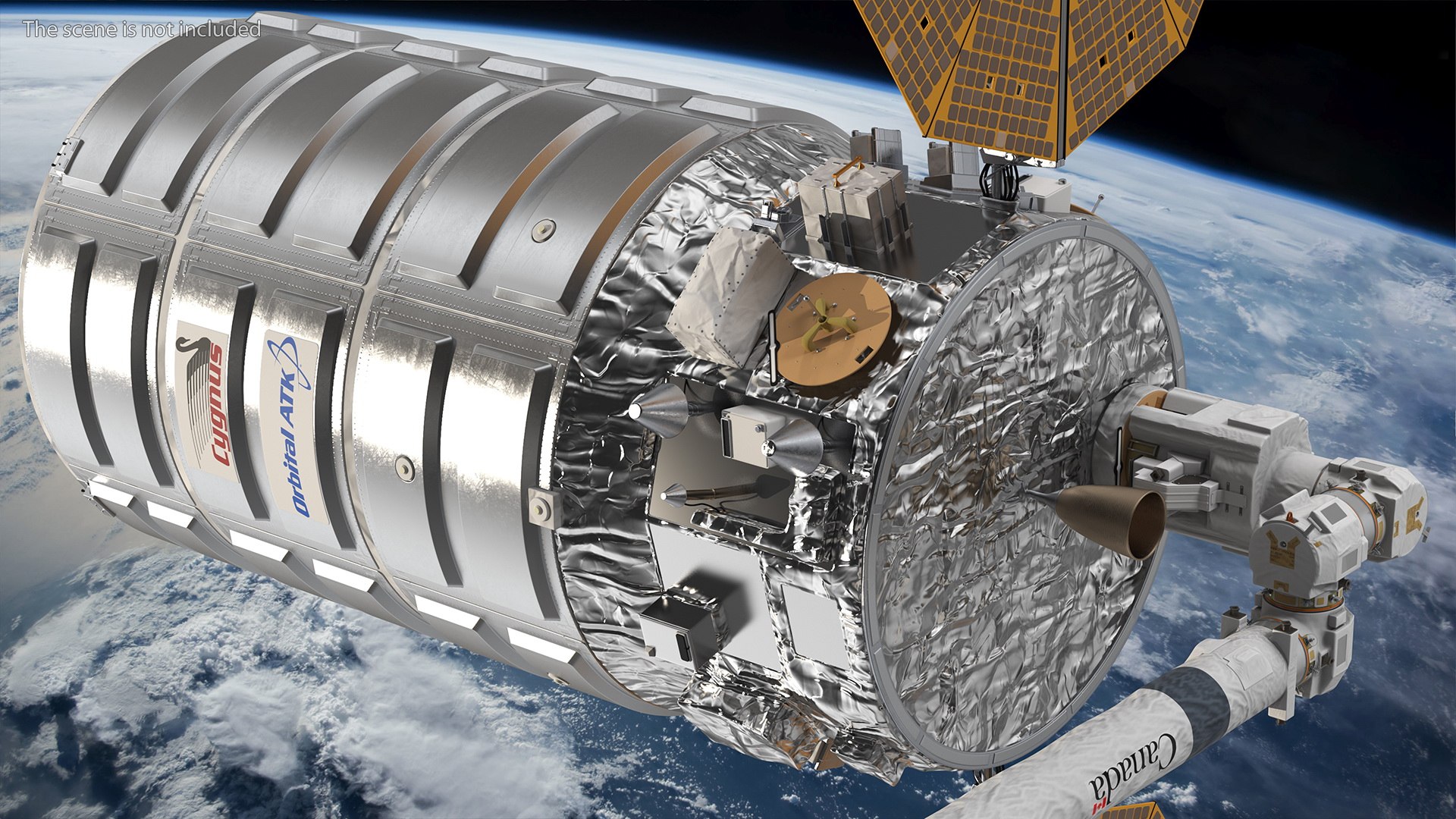 ISS Module Cygnus Spacecraft with Canadarm 3D model - TurboSquid 1853450