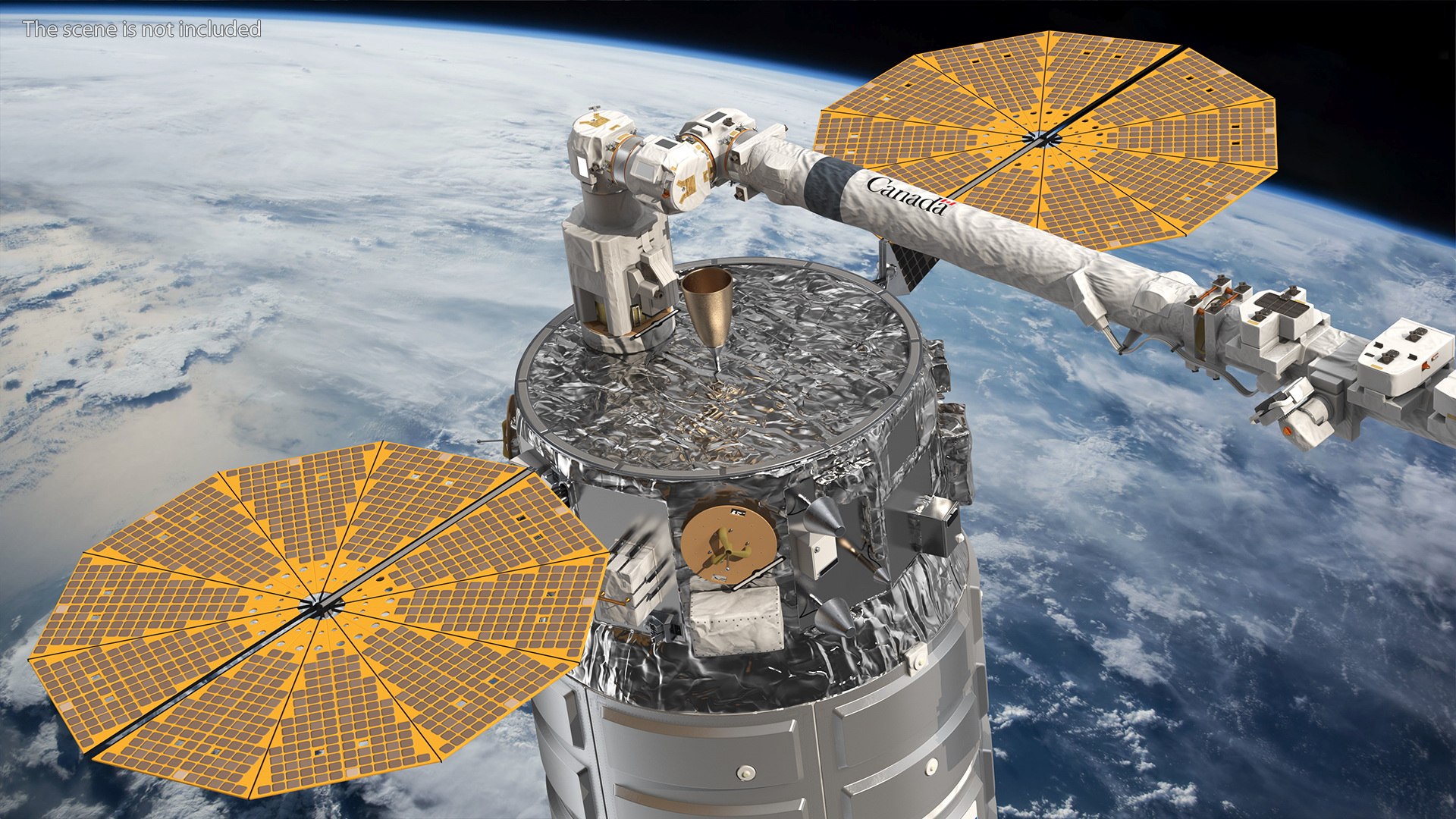 ISS Module Cygnus Spacecraft with Canadarm 3D model - TurboSquid 1853450