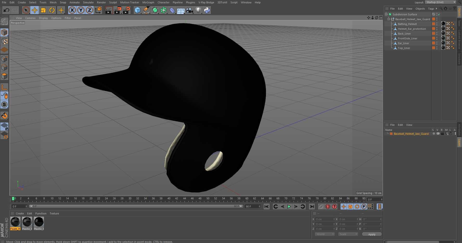 Baseball Helmet Jaw Guard 3D Model - TurboSquid 2171899