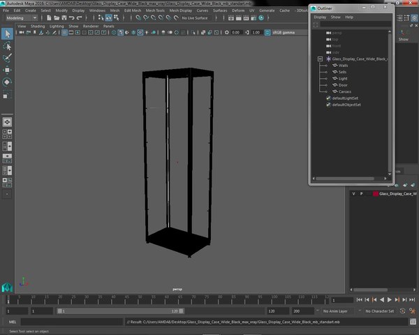 3D Glass Display Case Wide Black - TurboSquid 1835842