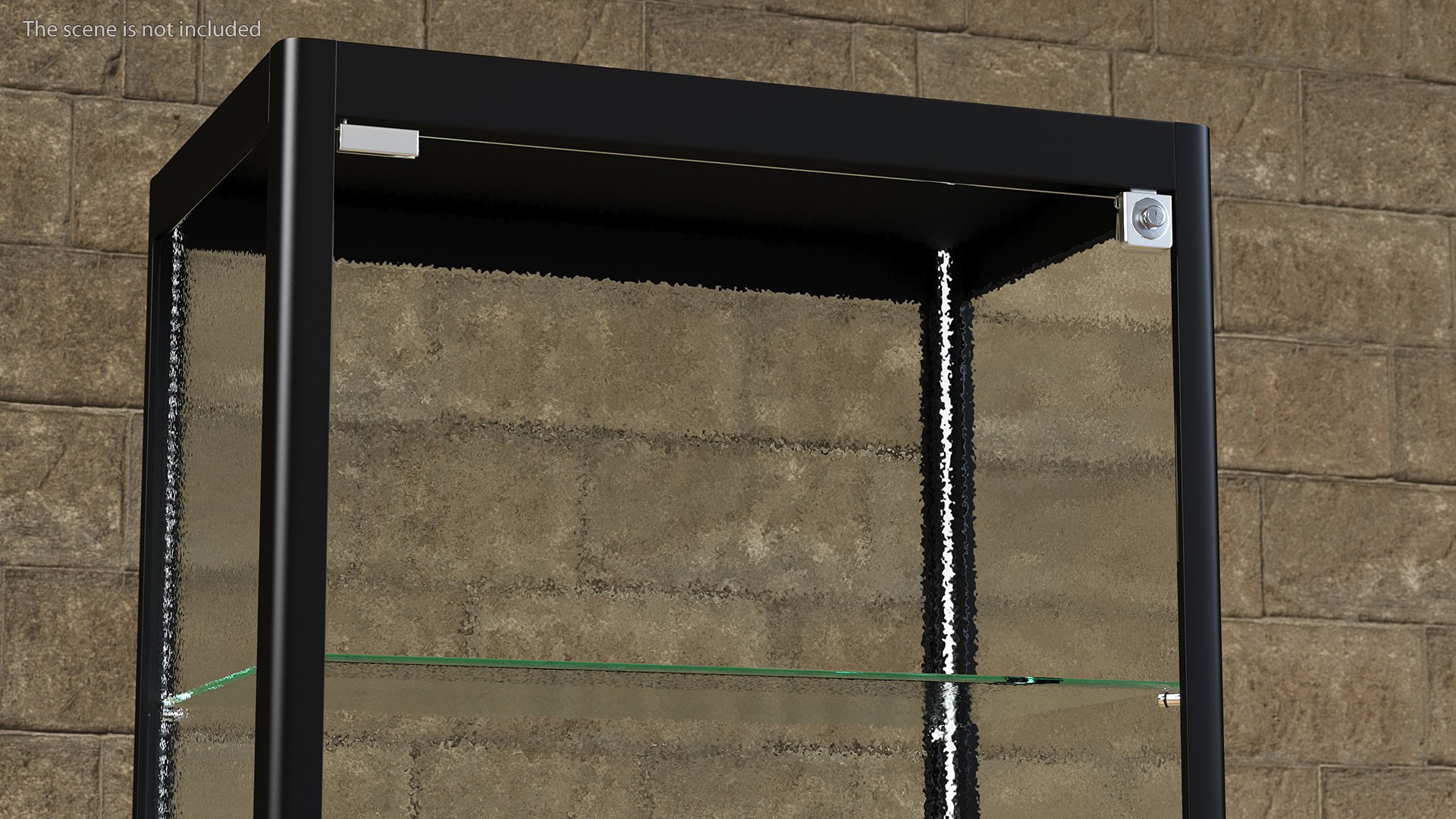 3D Glass Display Case Wide Black - TurboSquid 1835842