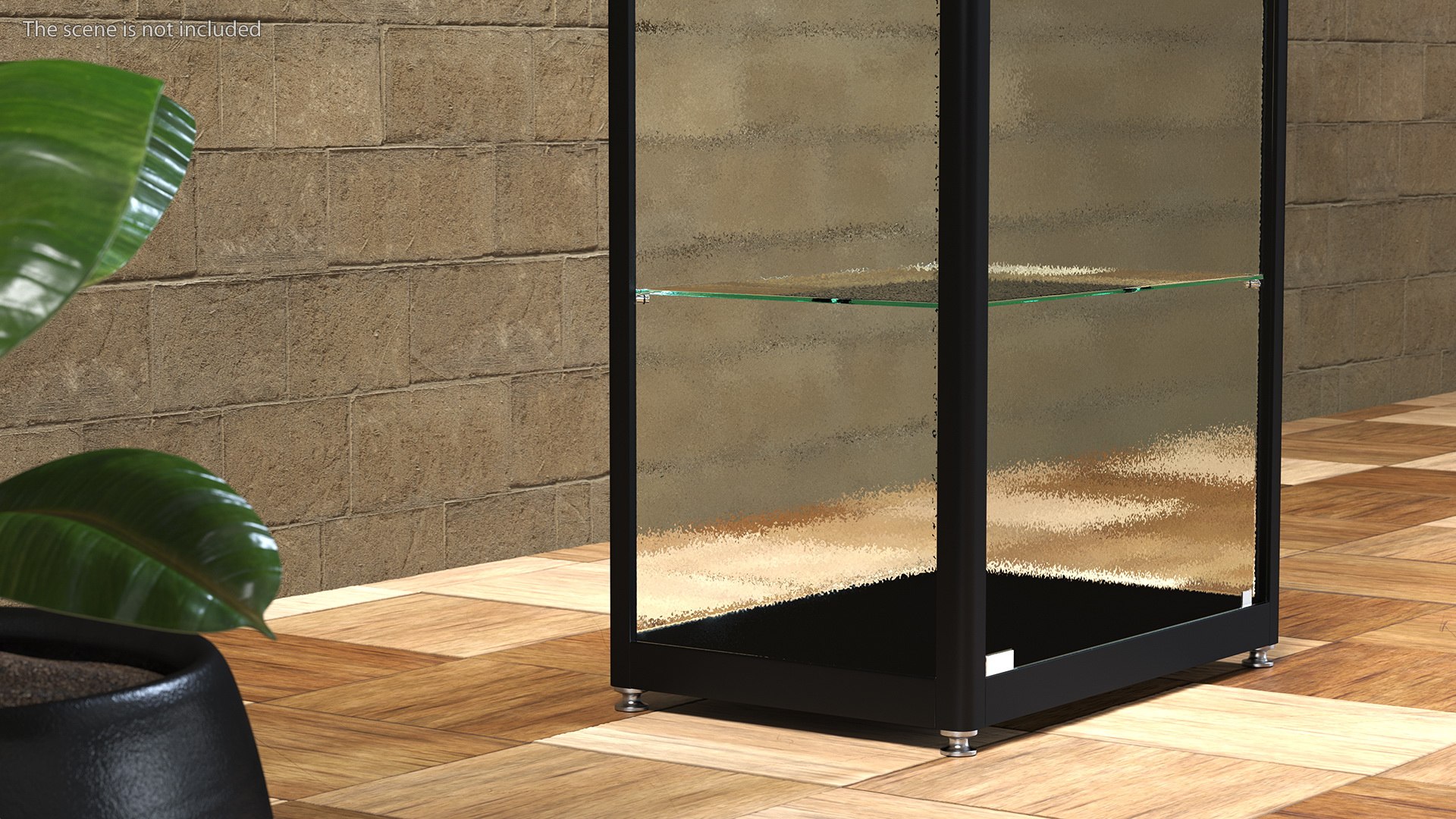 3D Glass Display Case Wide Black - TurboSquid 1835842