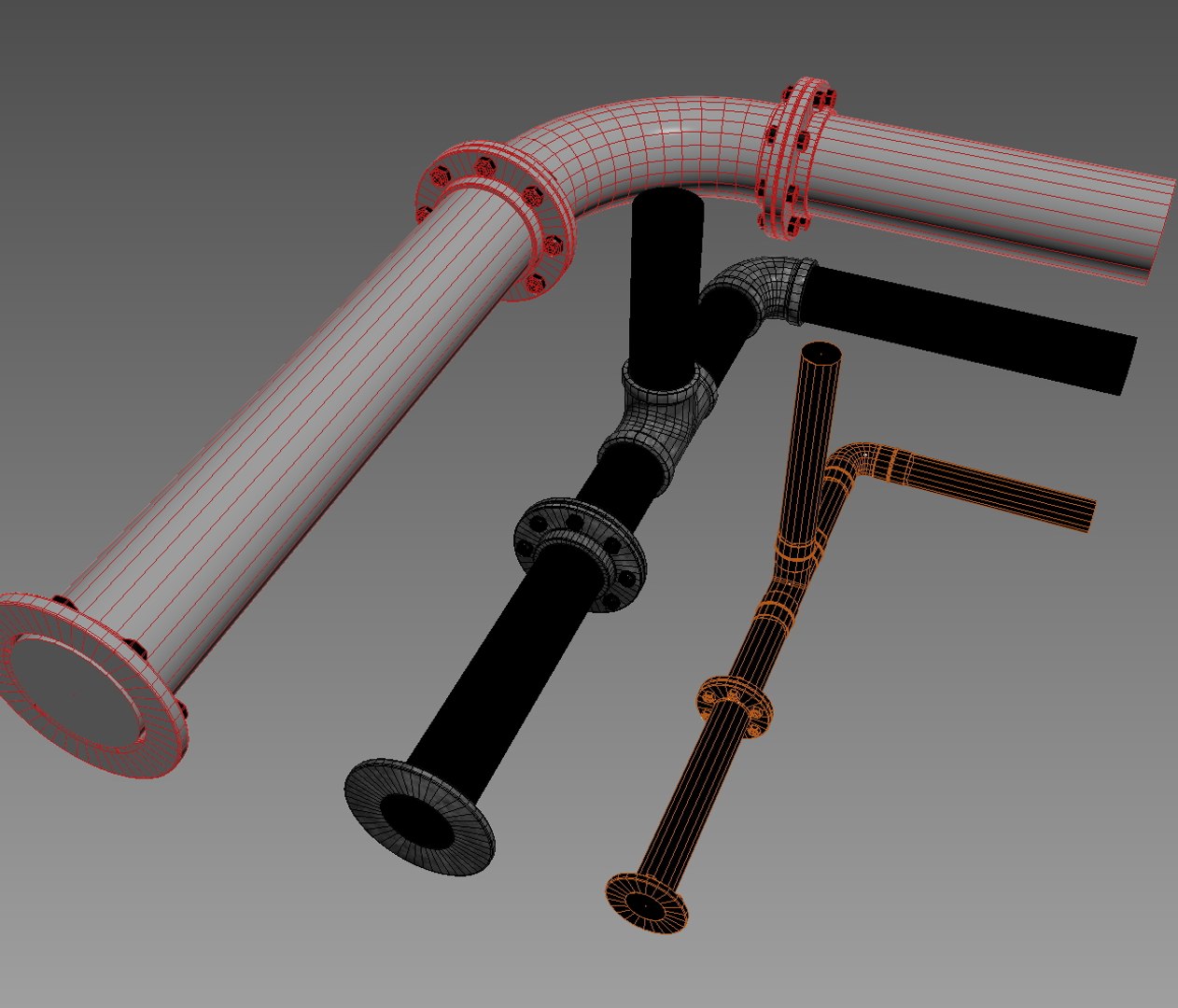 Pipes Copper Metal 3D Model - TurboSquid 1320088