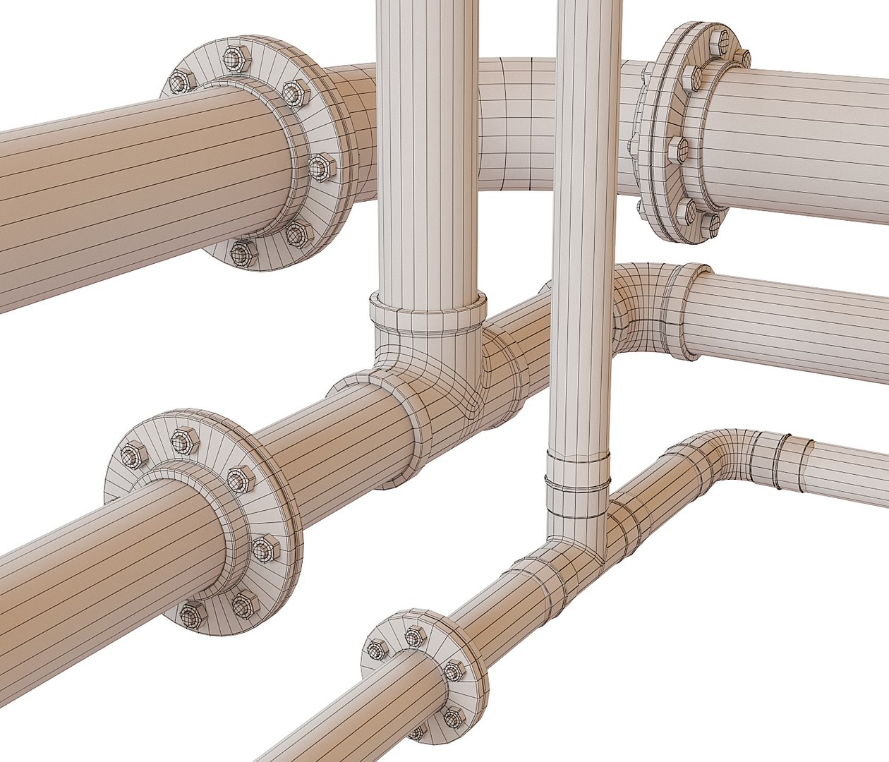 Pipes Copper Metal 3D Model - TurboSquid 1320088