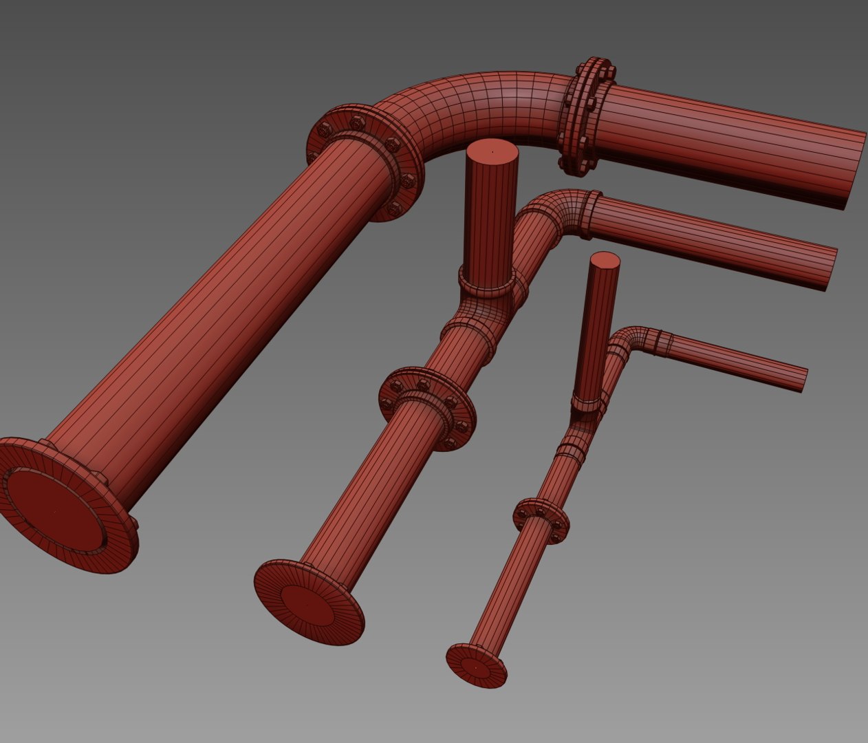 Pipes Copper Metal 3D Model - TurboSquid 1320088