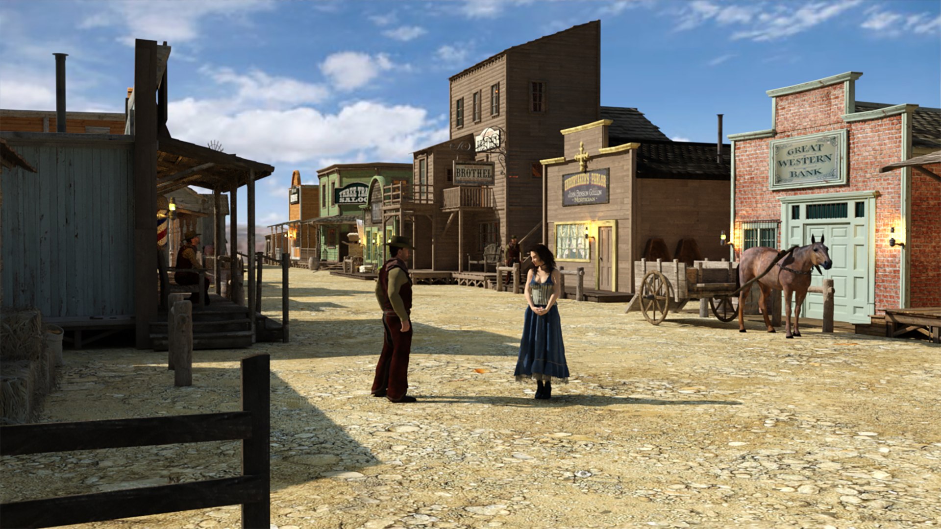 Wild West Main Street Model - TurboSquid 1967733